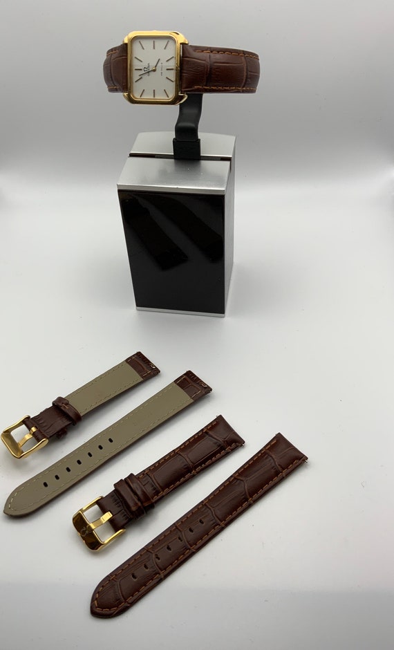 Vintage 18mm Genuine Leather Watch Strap for Omega - Gem