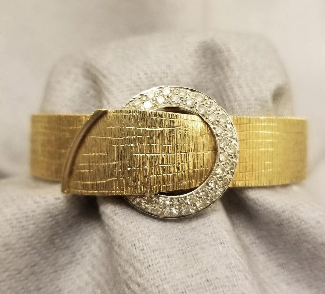Omega 14k Solid Gold With Diamonds - Etsy