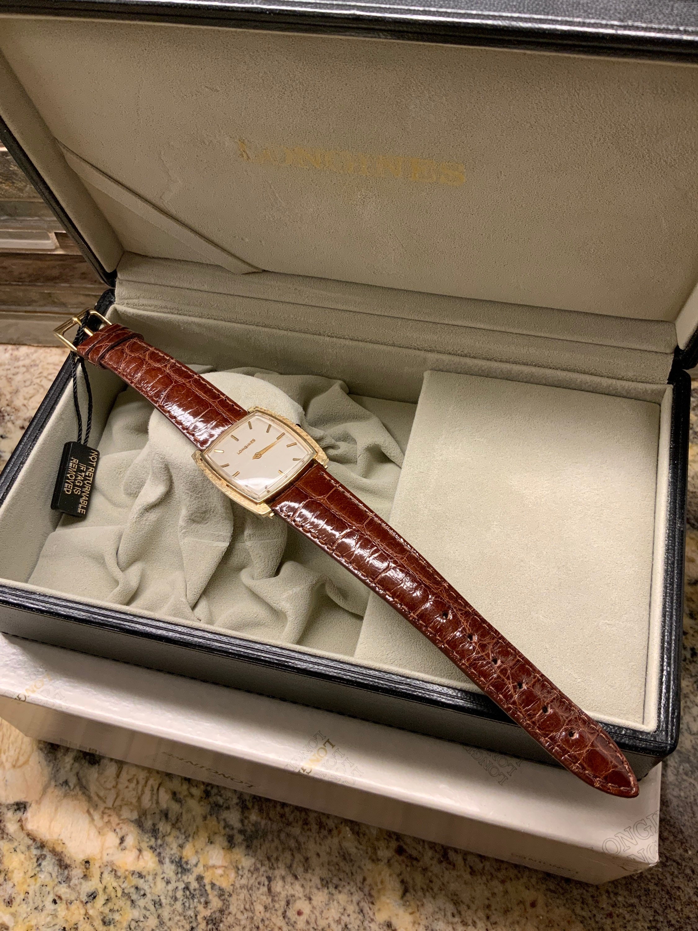 14k Vintage Gold Longines Tank Watch - Etsy