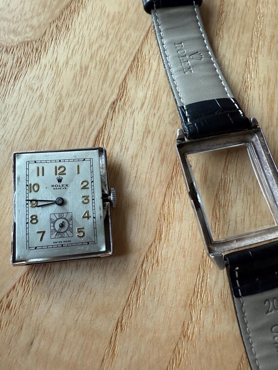 1940's Rolex Tank Watch in Sterling Silver - Gem