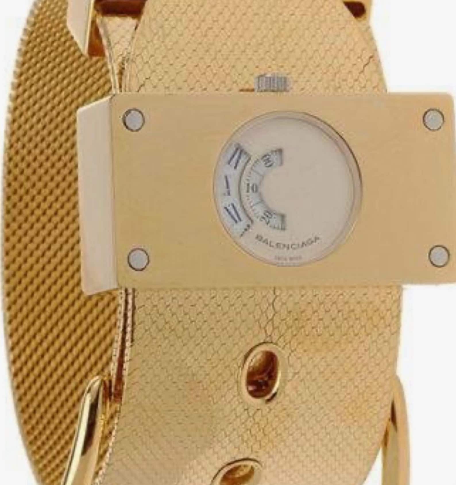 Balenciaga Woman’s Watch & Bracelet 18k Gold Plated - Etsy