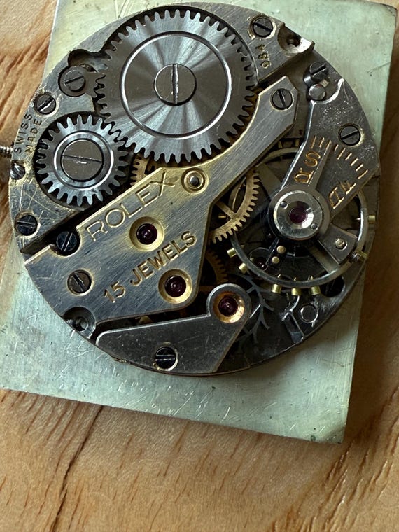 1940's Rolex Tank Watch in Sterling Silver - Gem
