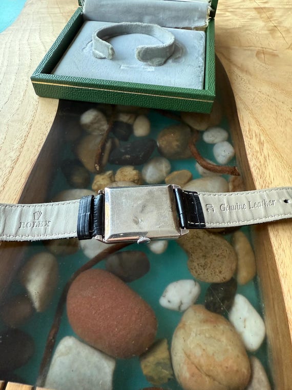 1940's Rolex Tank Watch in Sterling Silver - Gem