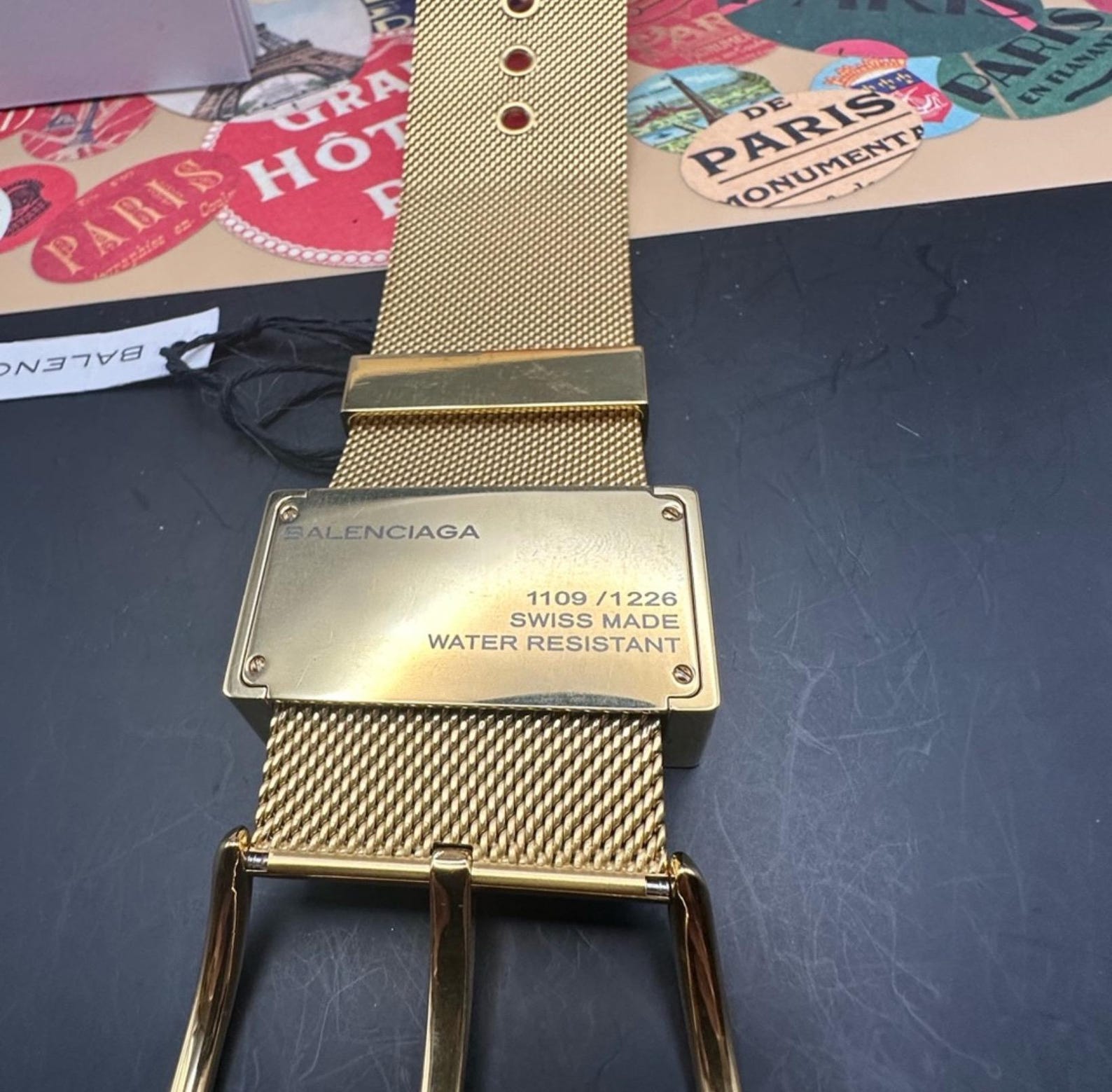 Balenciaga Woman’s Watch & Bracelet 18k Gold Plated - Etsy