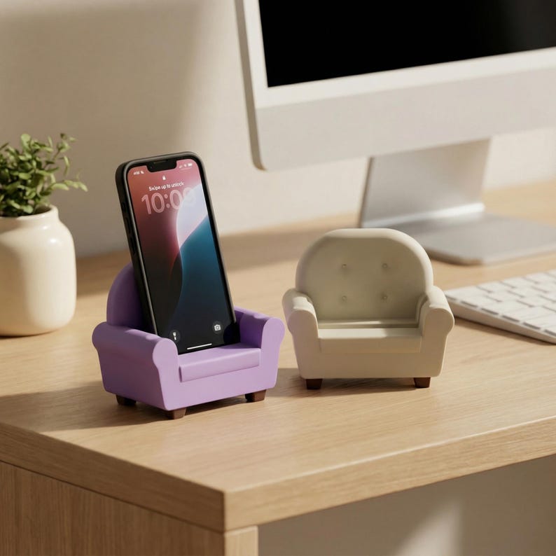 Couch Phone Stand, Cute Desk Accessory, Minimalist Home Decor, Case ...