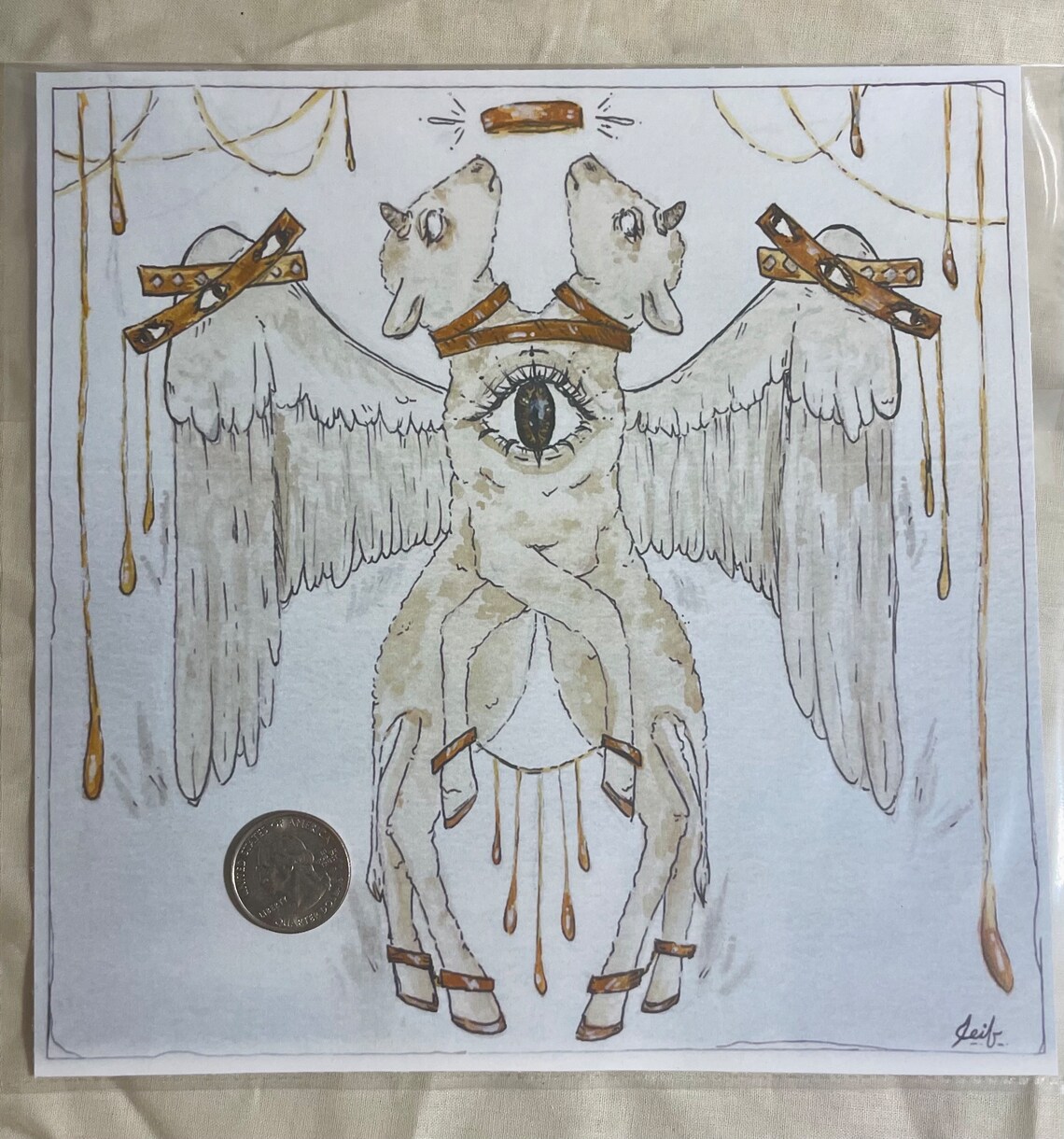 Biblically Accurate Angel Sheep Watercolor Print - Etsy