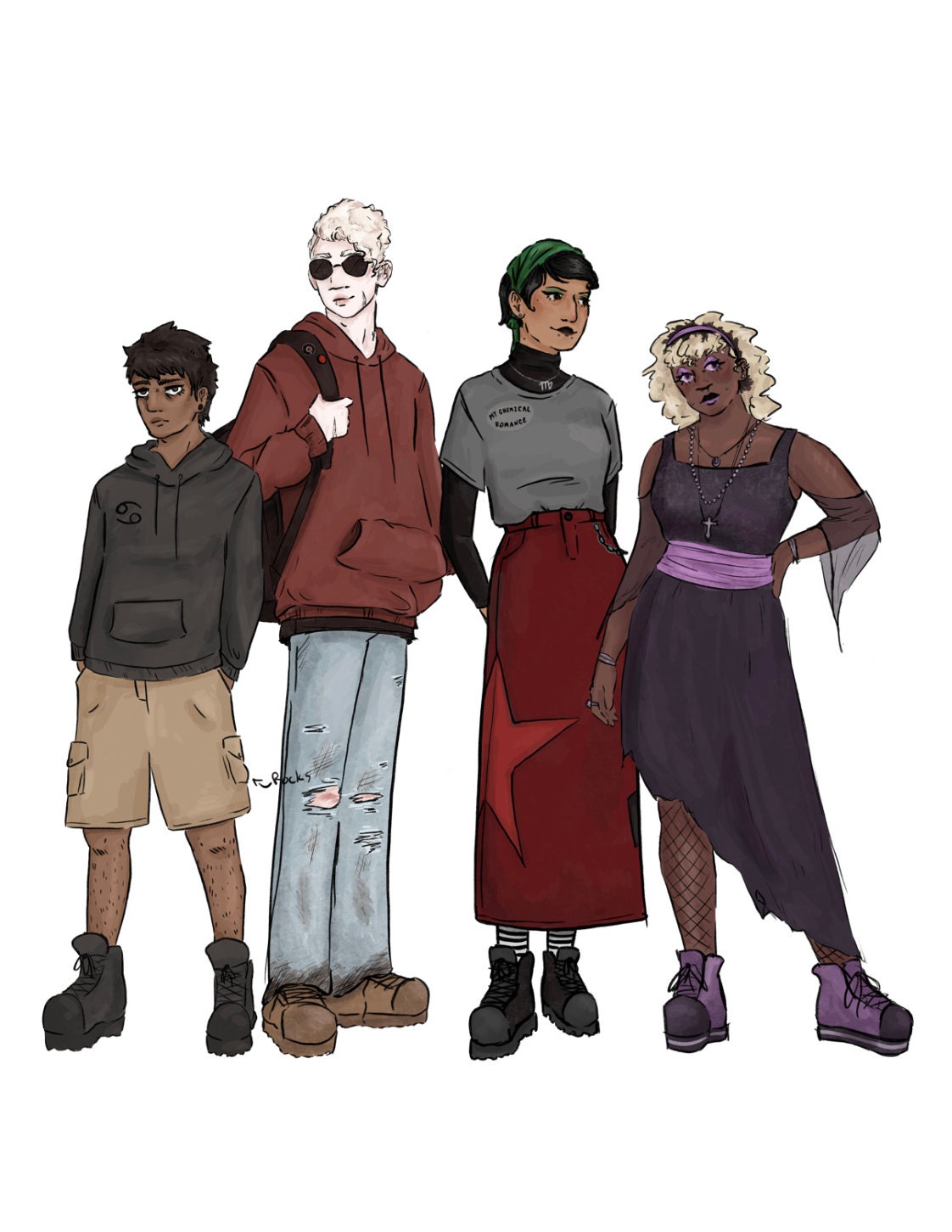 Humanstuck Homestuck Digital Art Print dave Strider, Karkat Vantas ...