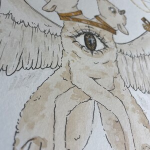 Biblically Accurate Angel Sheep Watercolor Print - Etsy
