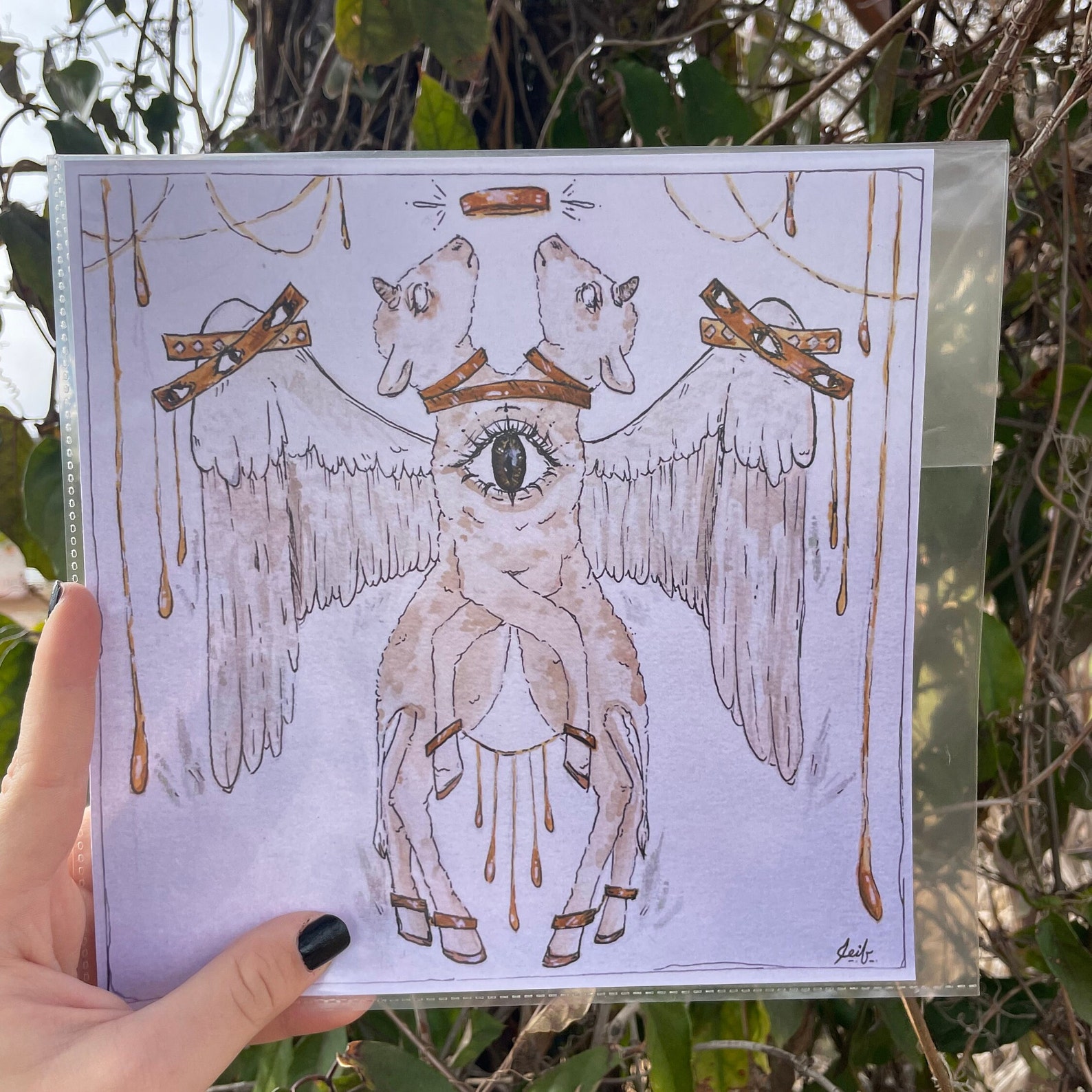 Biblically Accurate Angel Sheep Watercolor Print - Etsy