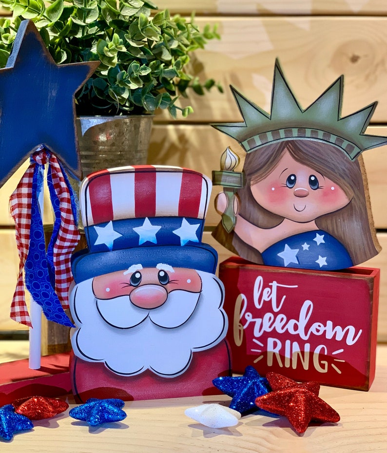Ms. Liberty and Uncle Sam Digital Download - Etsy