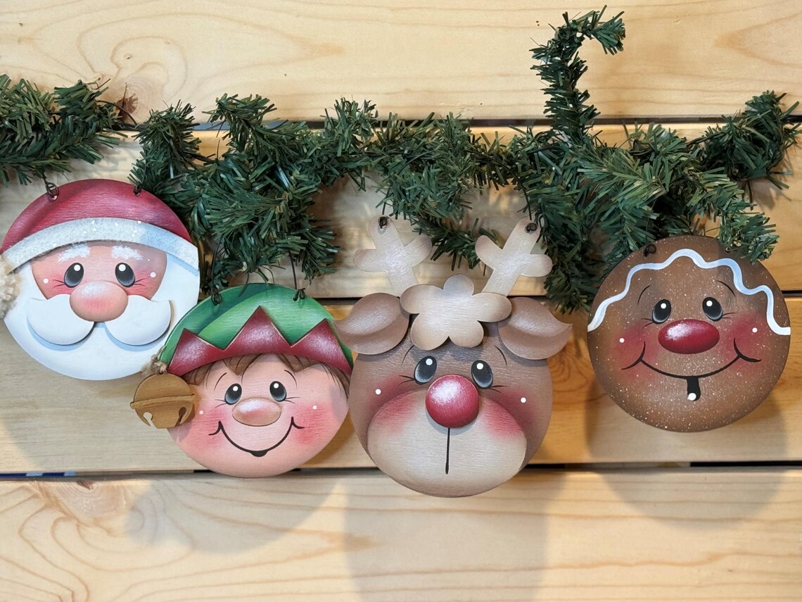 Round Christmas Ornaments Digital Download - Etsy