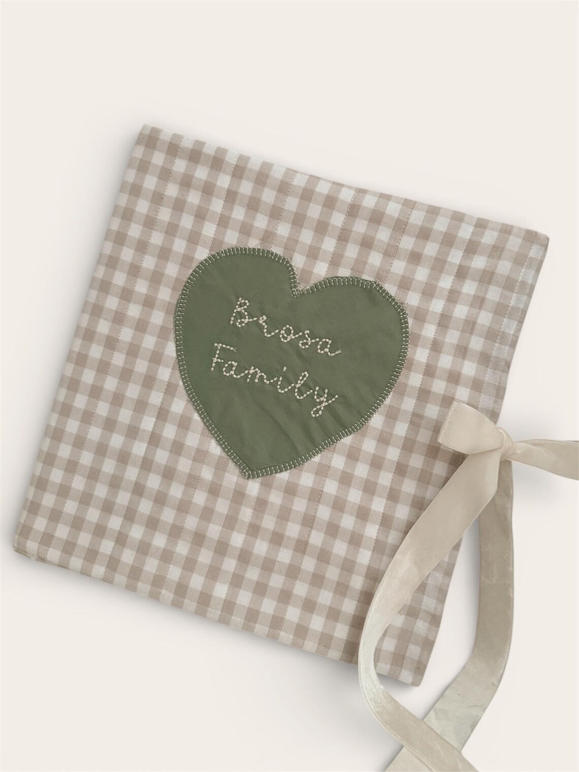 Personalized Embroidered Photo Album | Handmade Cotton Keepsake ...
