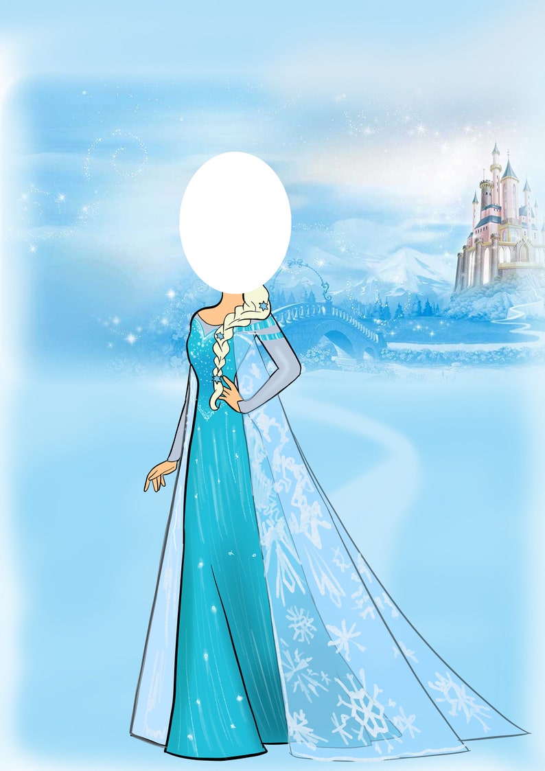 Face in Hole Lifesize Cardboard Cutout Elsa Frozen Birthday Party Decor ...