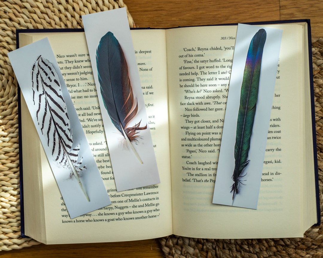Feather Bookmarks Book Marks for Women Bird Bookmarks - Etsy