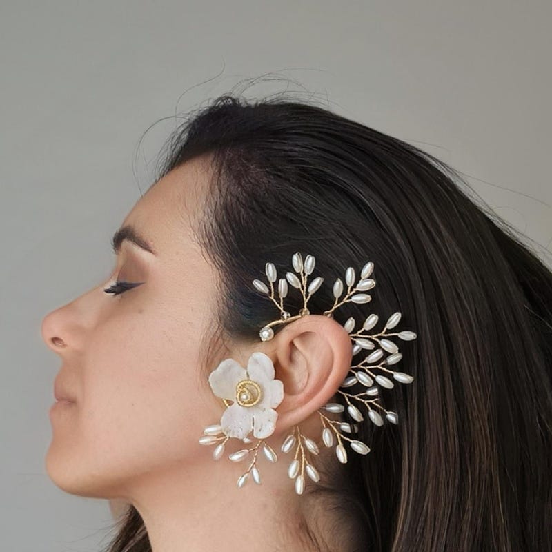 Pearl Ear Cuff - Etsy