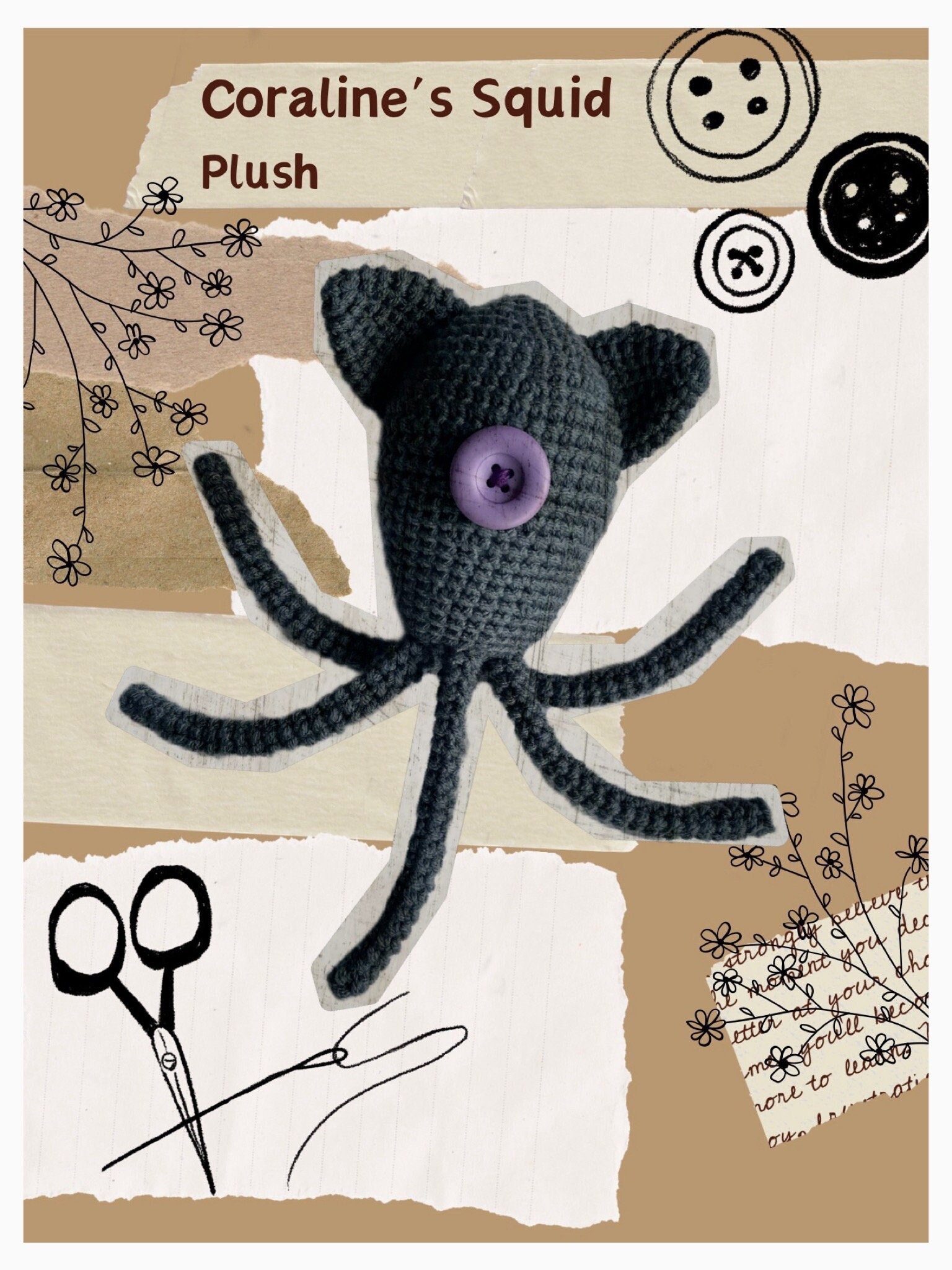 Coraline’s Squid Plush - Etsy