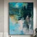 Original Green Painting Leaf Abstract Painting Green Abstract Art Large ...