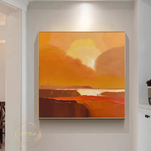 Orange Abstract Art - Etsy