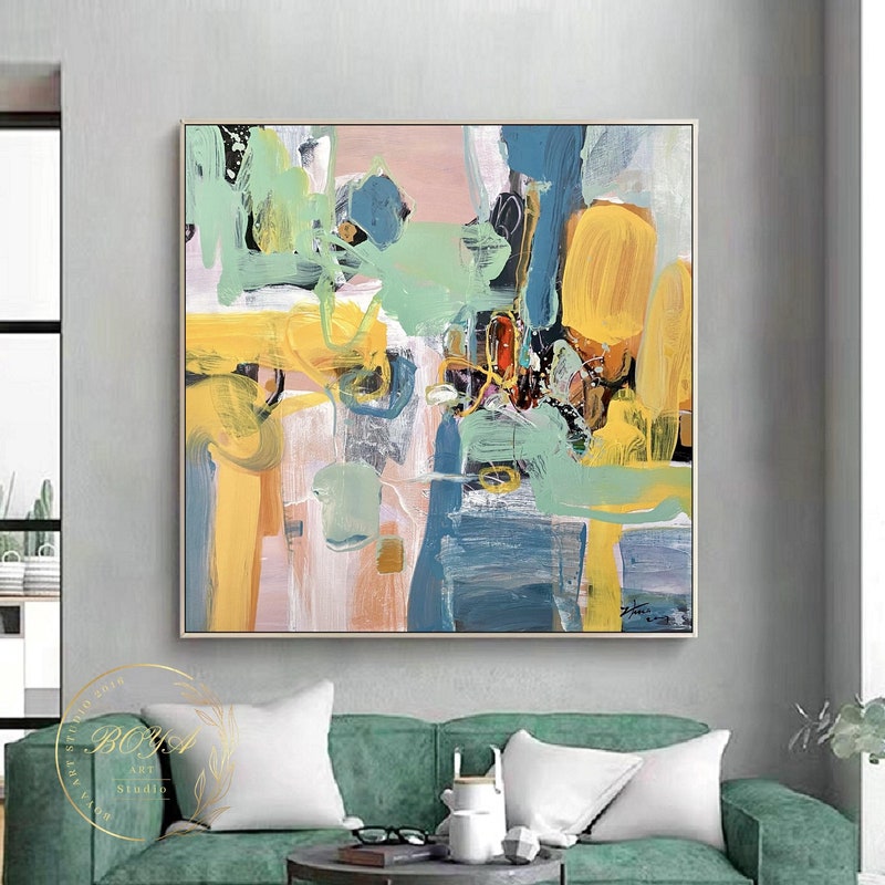 Abstract Yellow Art - Etsy