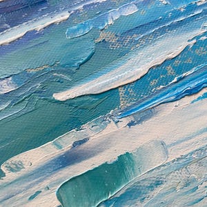 Large Sea Abstract Art Original Ocean Texture Painting Blue Abstract ...