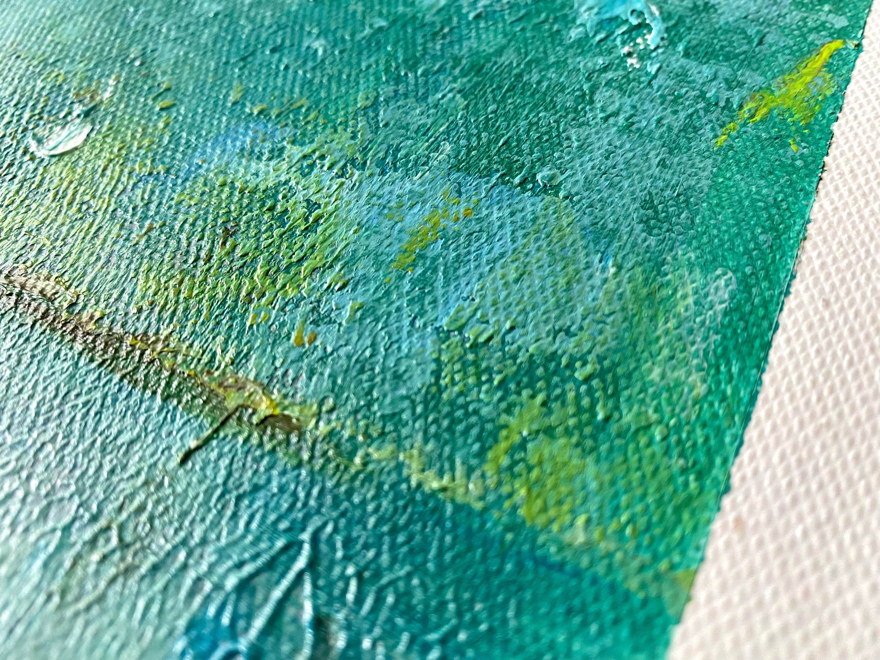 Large Green Oil Painting Original Green Canvas Painting Green - Etsy UK