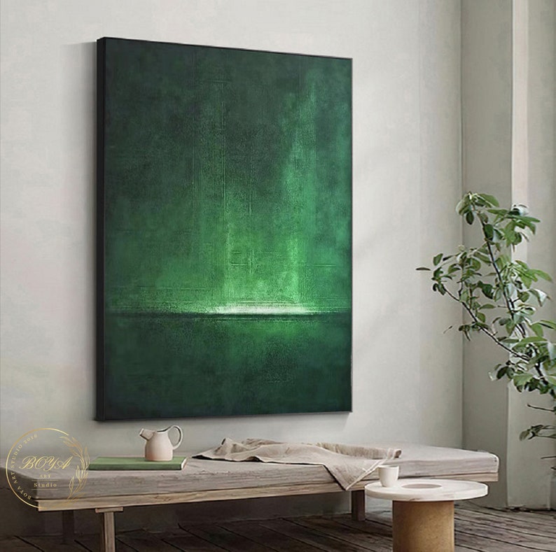 Green Abstract Painting Green Minimalist Painting Abstract - Etsy