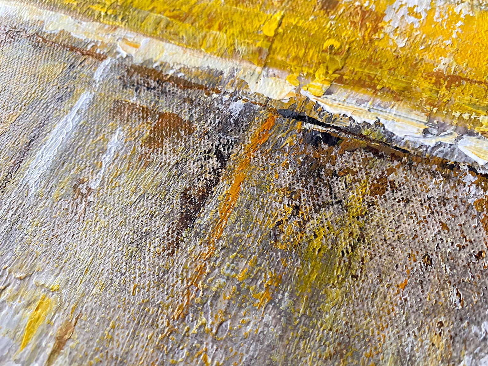 Original Yellow Painting Yellow Minimalism Painting Large Yellow ...