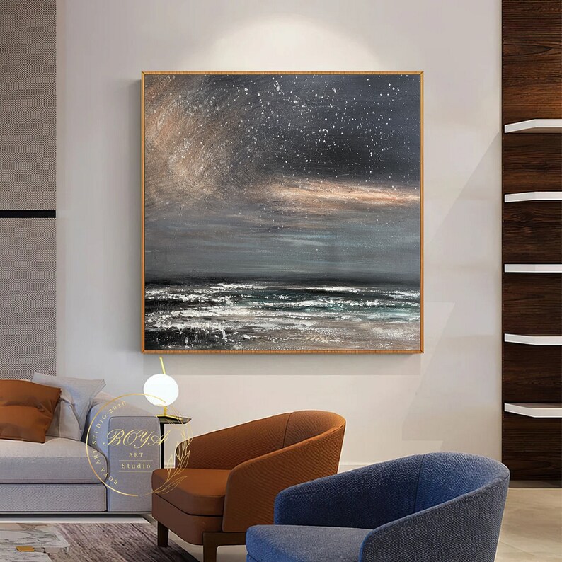 Original Abstract Painting Large Sky Painting Starry Sky - Etsy