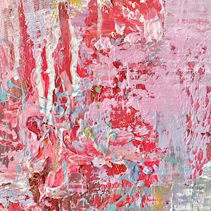 Large Pink Painting Pink Abstract Painting Pink Wall Painting Pink ...