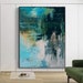 Original Green Painting Leaf Abstract Painting Green Abstract Art Large ...