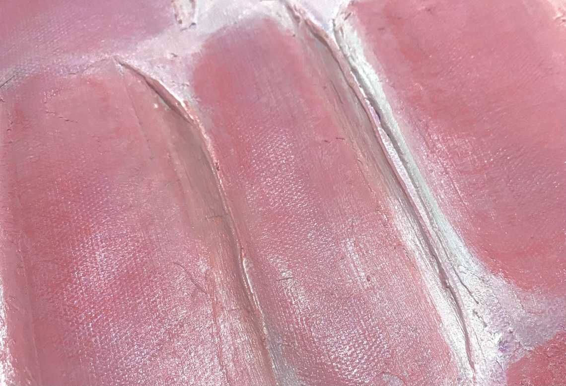 Pink Textured Wall Art Large Pink Painting Pink Abstract Painting Pink ...