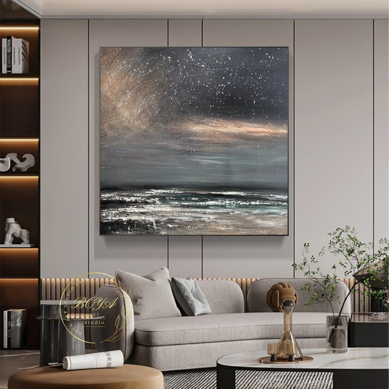 Original Abstract Painting Large Sky Painting Starry Sky - Etsy