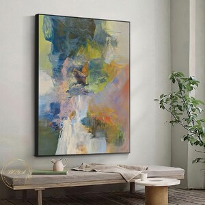 Original Green Abstract Painting Large Colorful Painting Green - Etsy