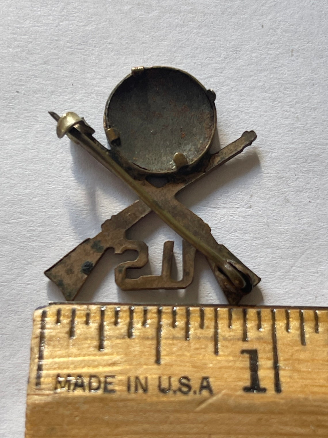 Antique U. S. Military Cross Rifle Portrait Pin - Etsy