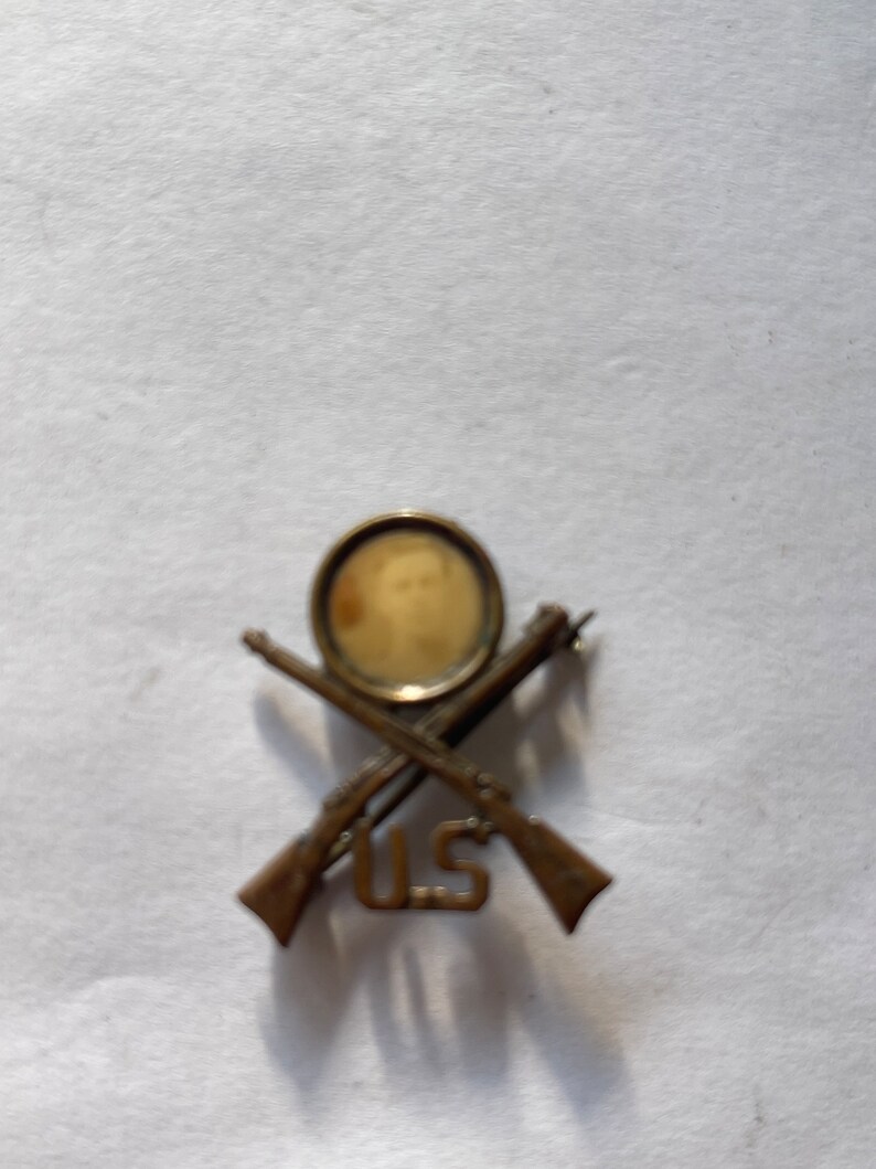 Antique U. S. Military Cross Rifle Portrait Pin - Etsy