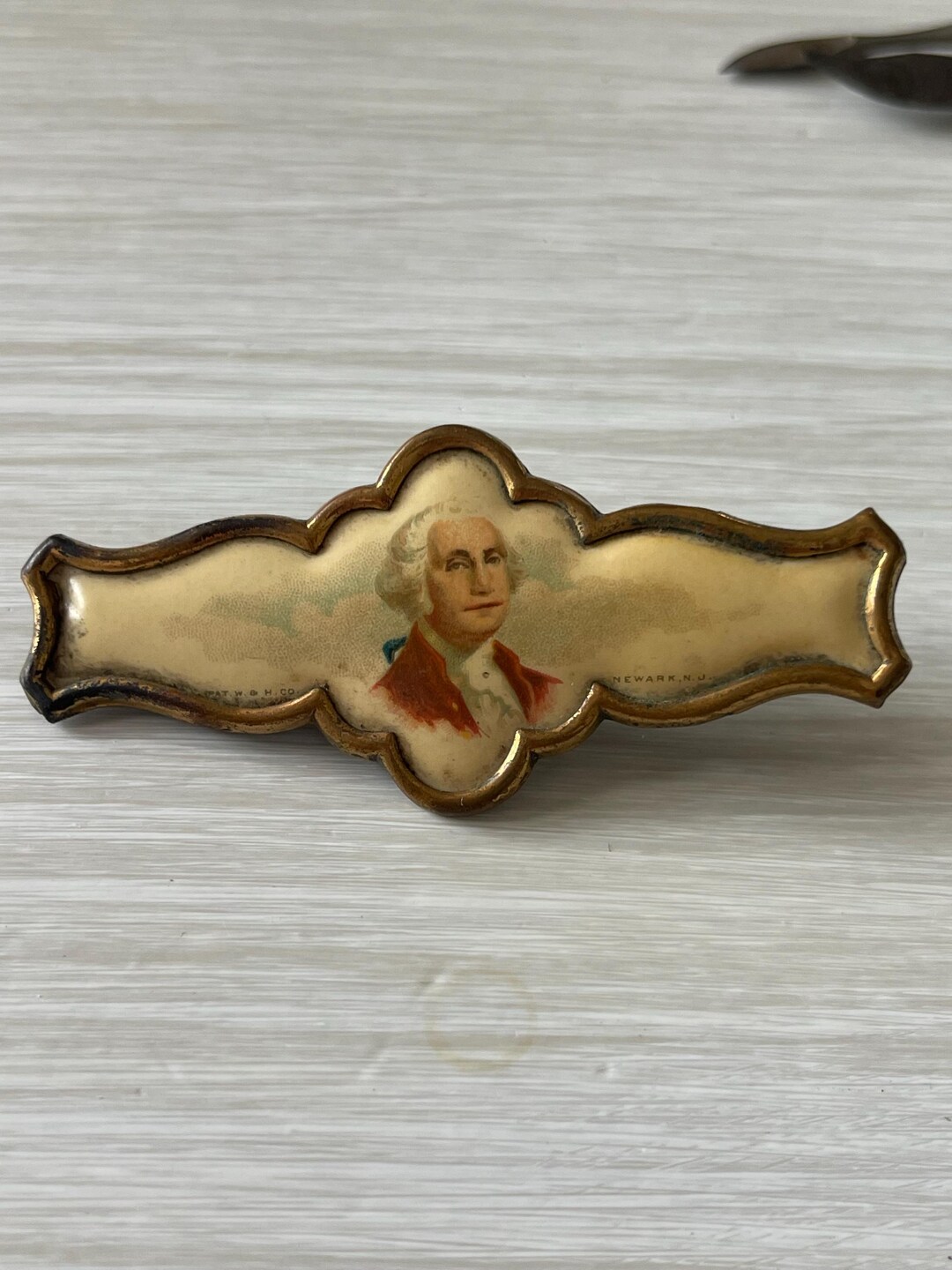 Antique President George Washington Whitehead & Hoag Co. Pin- Brooch - Etsy