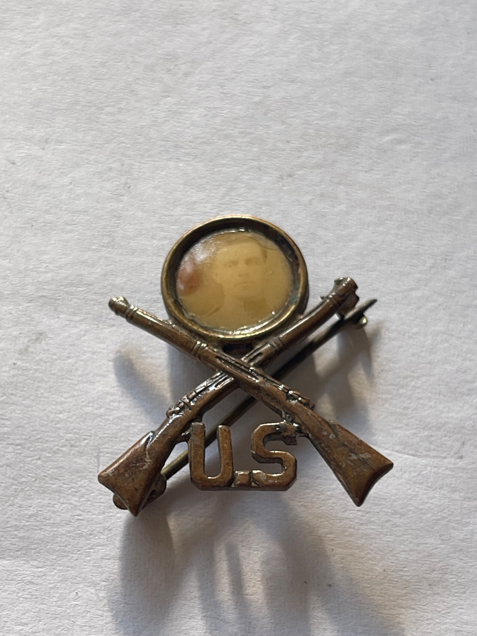 Antique U. S. Military Cross Rifle Portrait Pin - Etsy