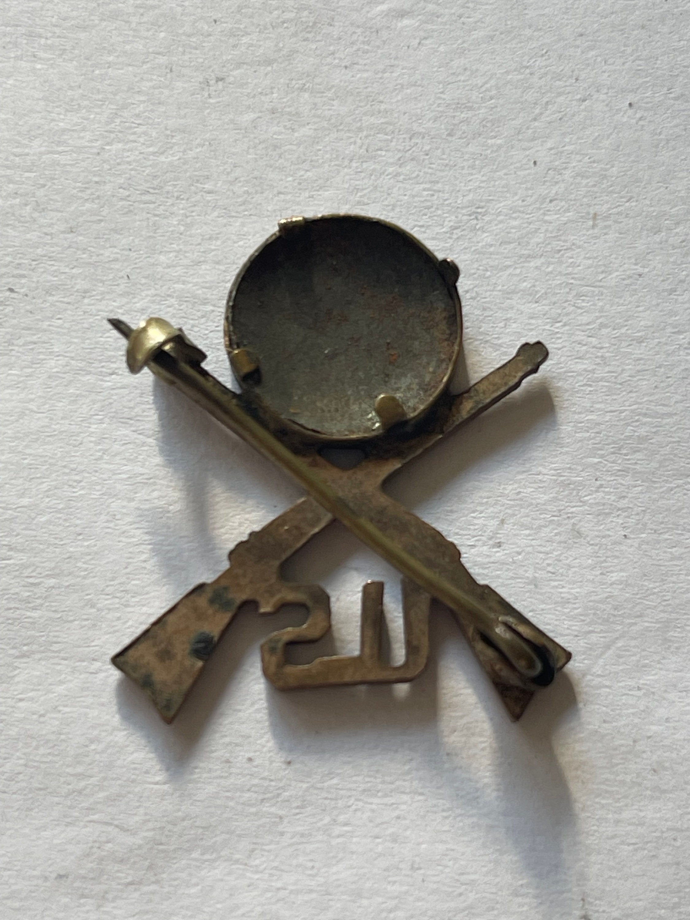 Antique U. S. Military Cross Rifle Portrait Pin - Etsy