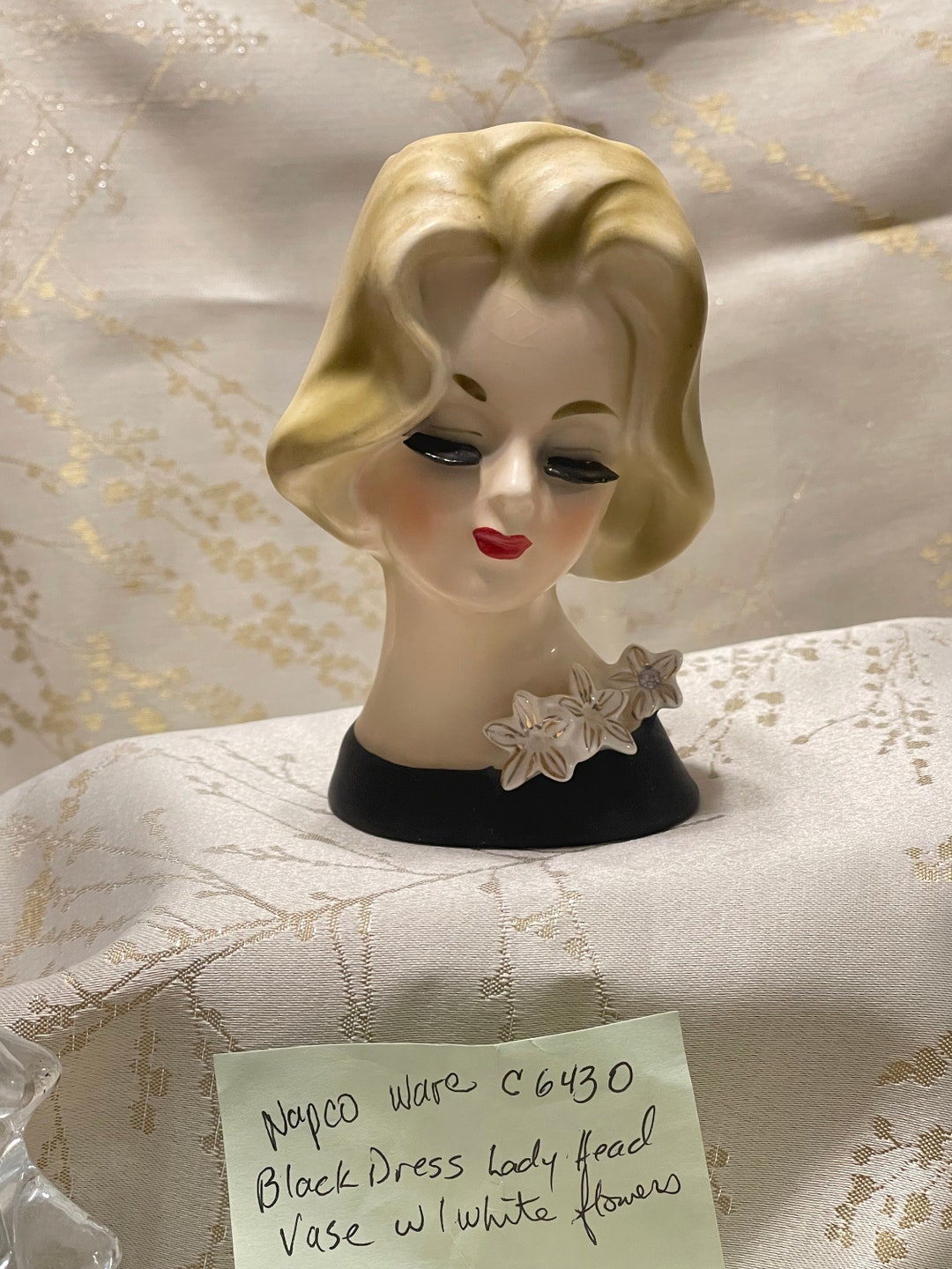 Lady Head Vase Napcoware Glamour Gal C6430 - Etsy