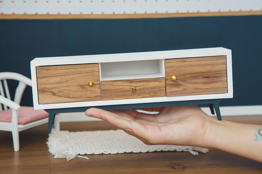 1/6 Scale Miniature TV Stand for Popular Fashion 12 Inch Dolls ...