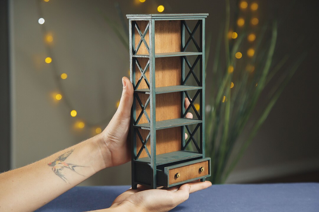 1/6 Scale Bookcase With Drawer for Popular Fashion Dolls 12 Inch ...