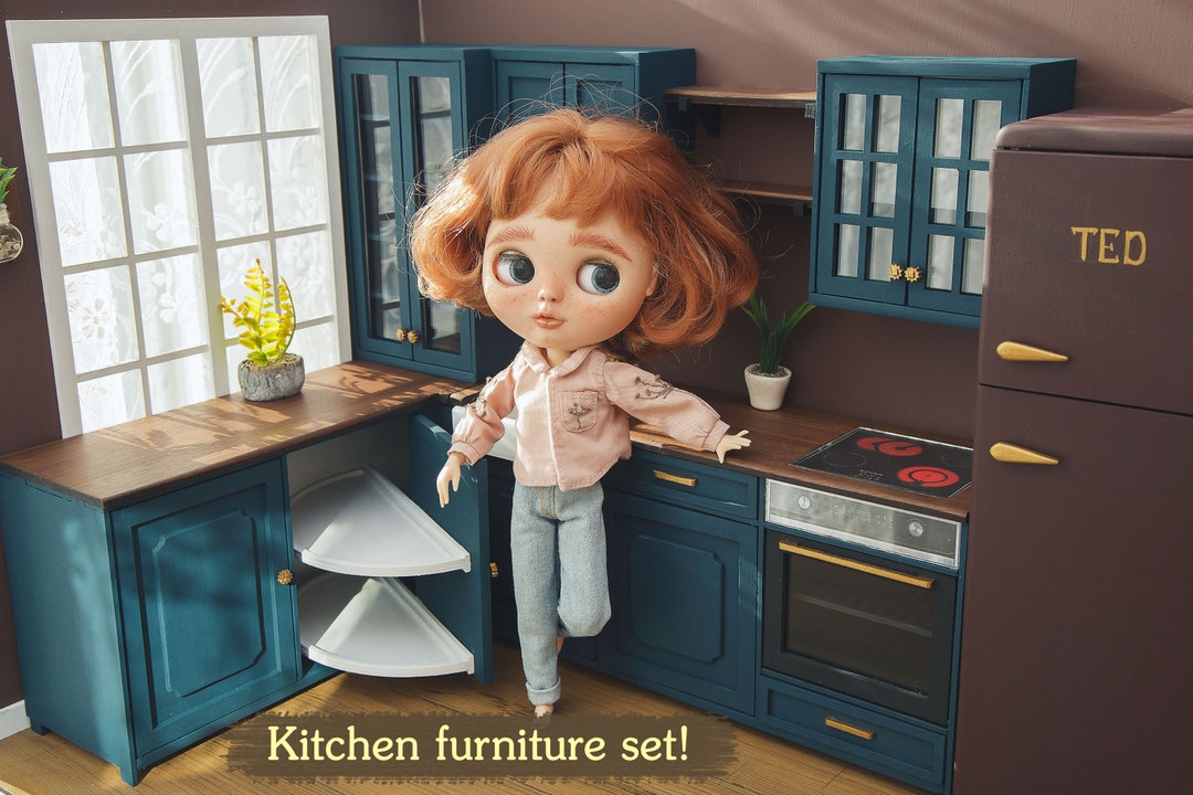 1/6 Scale Kitchen Furniture Set for Popular Fashion 12 Inch Dolls. Sink ...