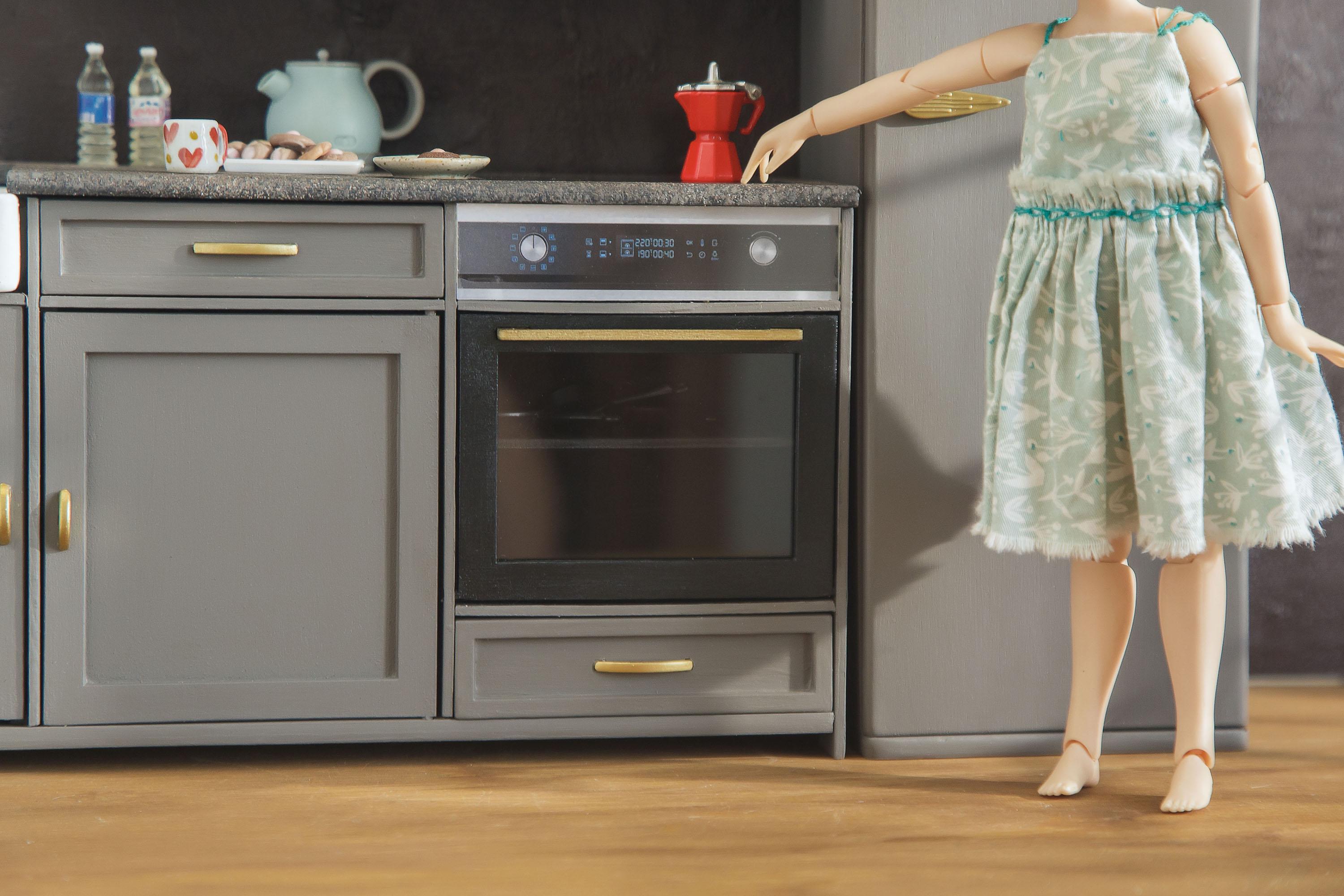 1/6 Scale Kitchen Furniture Set for Popular 12 Inch Dolls. Sink Fridge ...