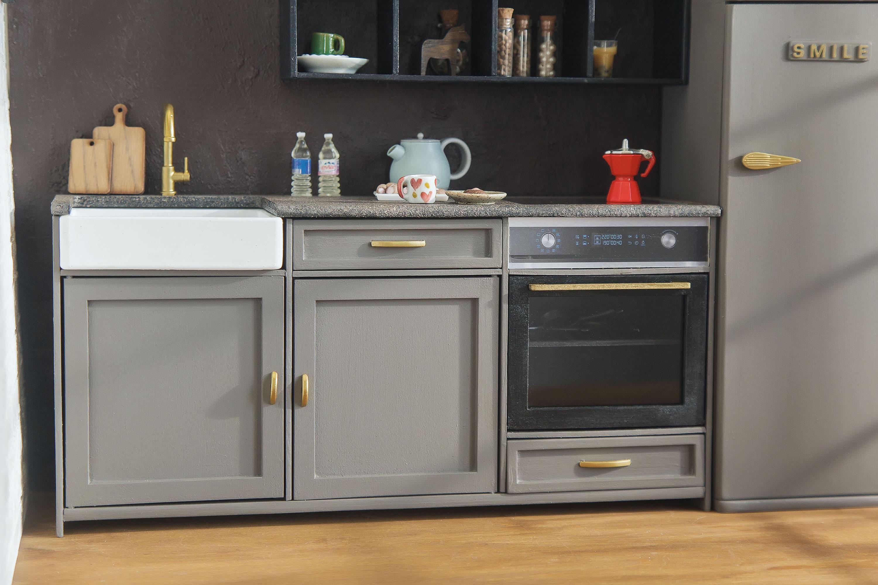 1/6 Scale Kitchen Furniture Set for Popular 12 Inch Dolls. Sink Fridge ...