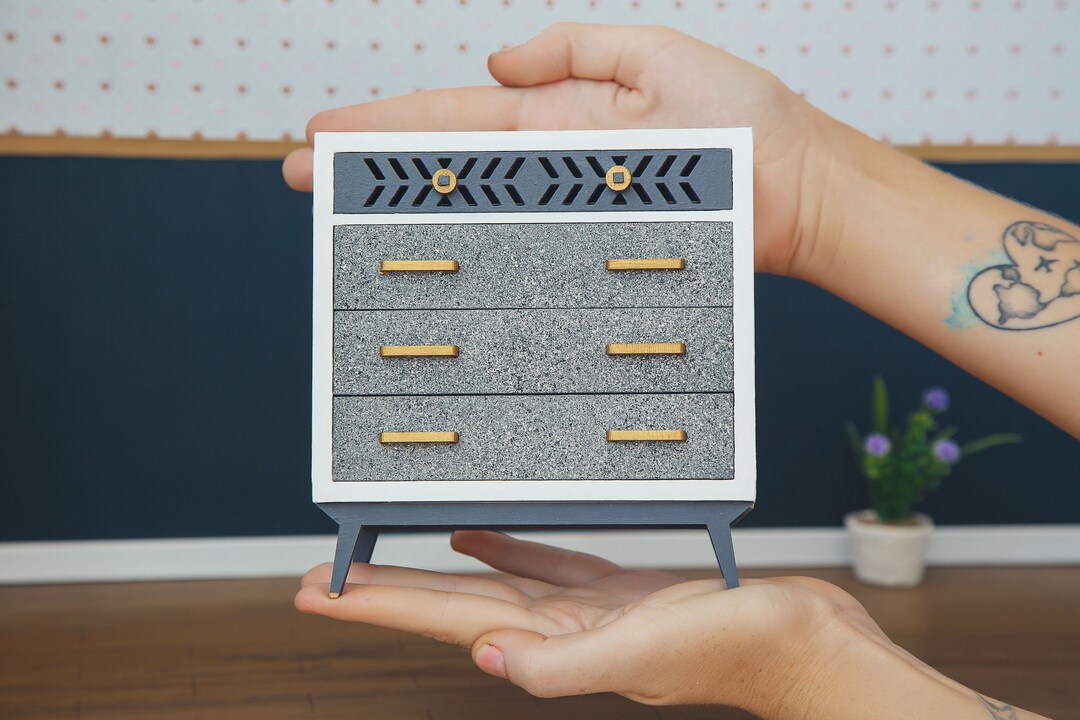 1/6 Scale Chest of Drawers for Popular Fashion Dolls 12 Inch. Dollhouse ...