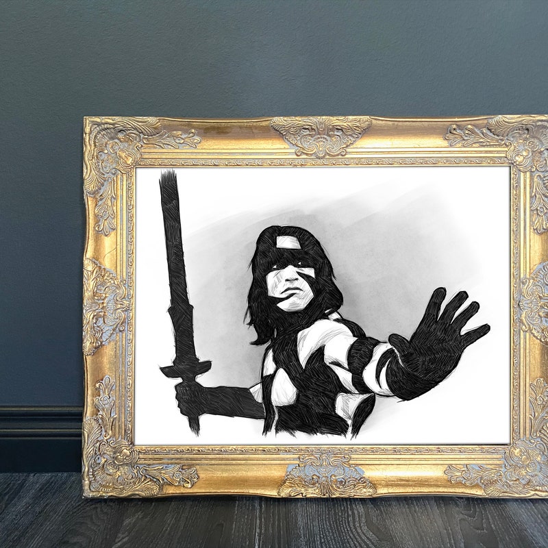 Conan Black and White Art - Etsy