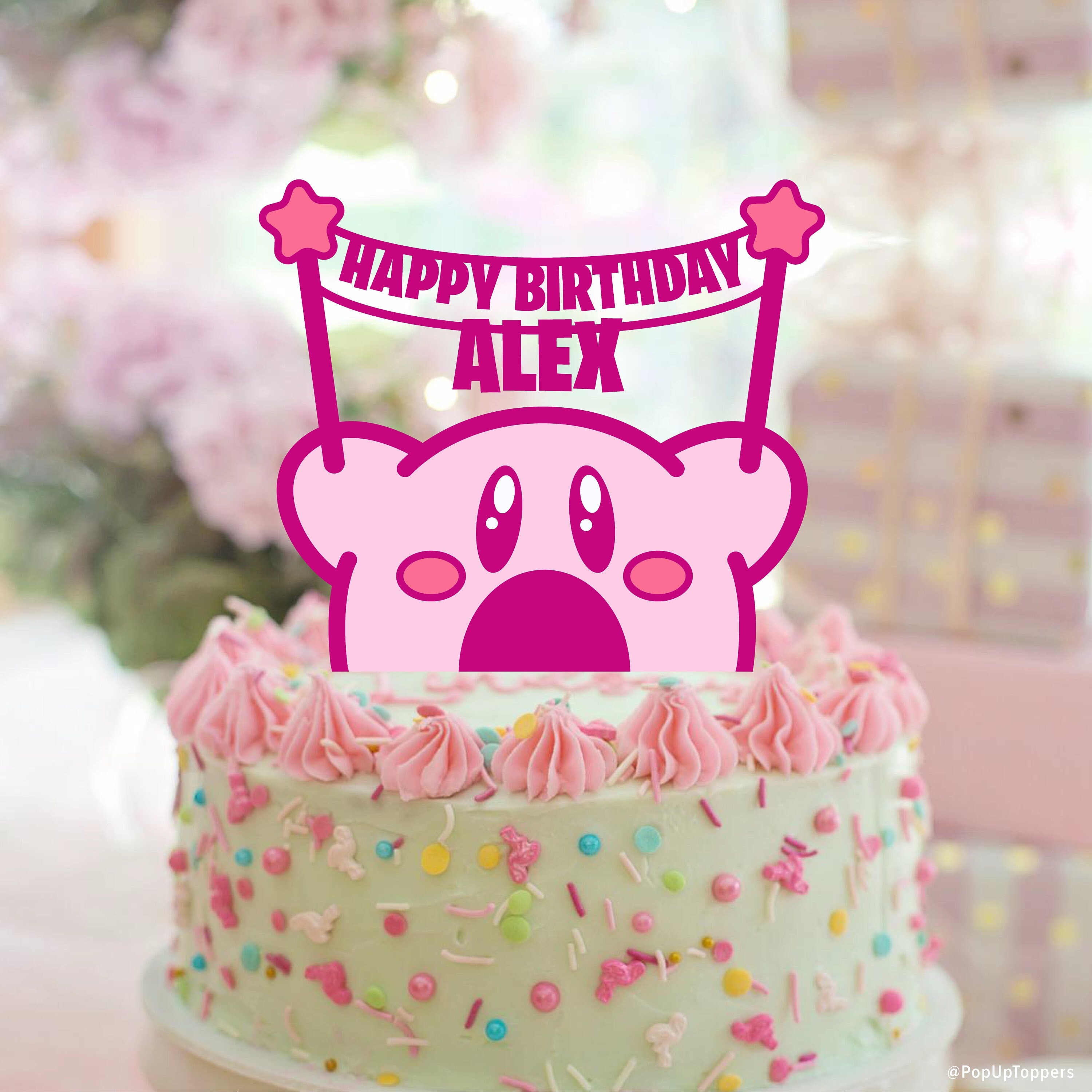 Custom Cake Topper Kirby - Etsy