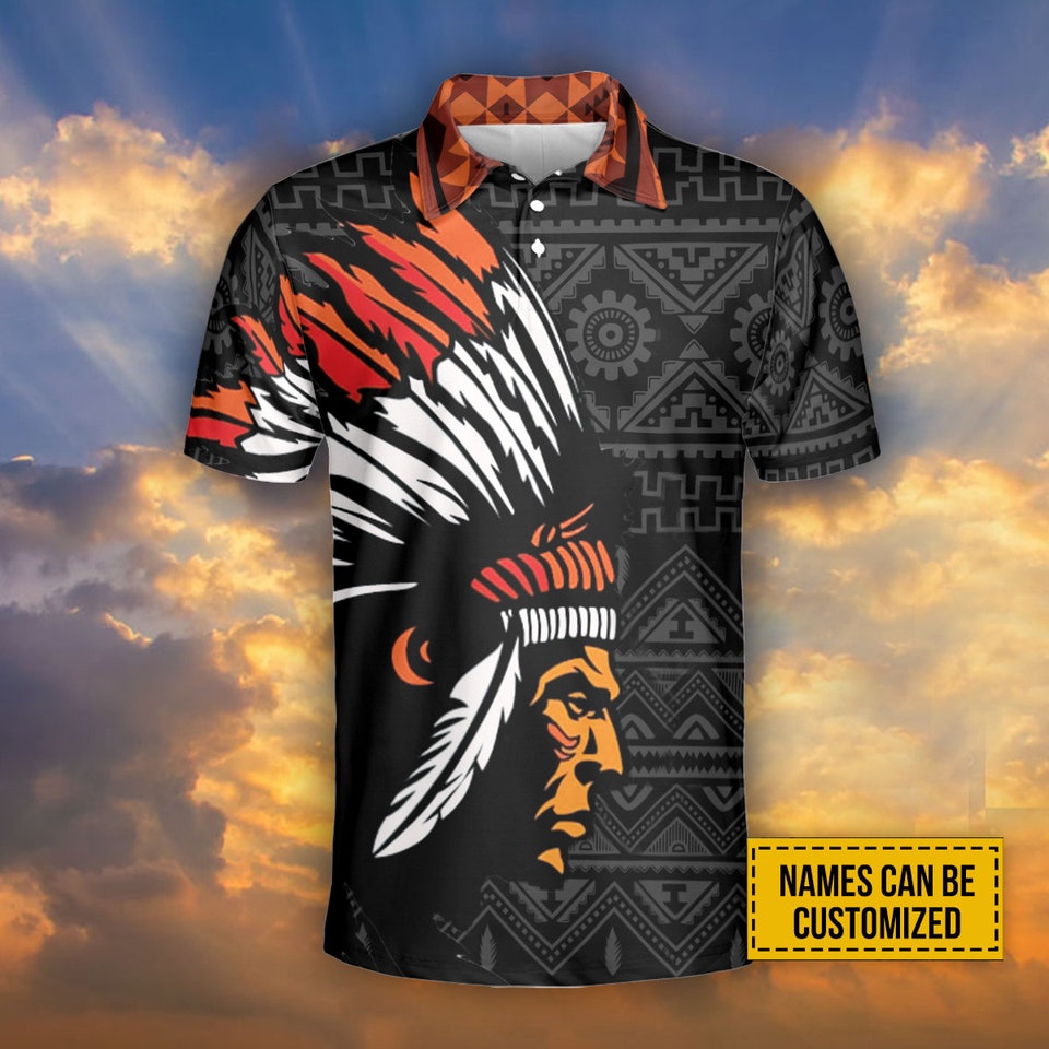 Native Chief Native Warrior Custom Native Heritage Month Polo Shirt ...