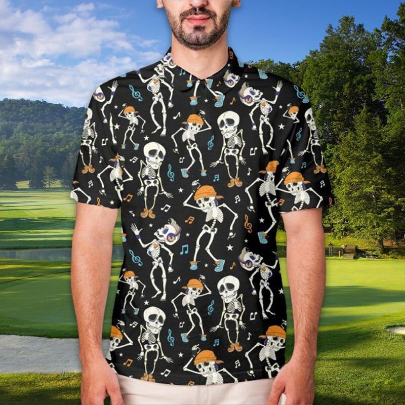 Funny Skeleton Dance Polo Shirt