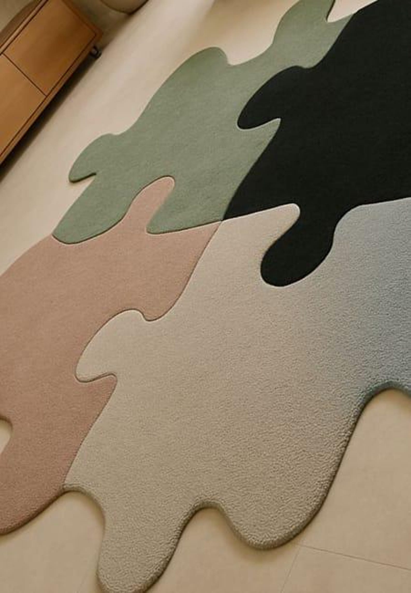 Handmade Wool Puzzle Piece Rug | Modern Tufted Carpet - Etsy